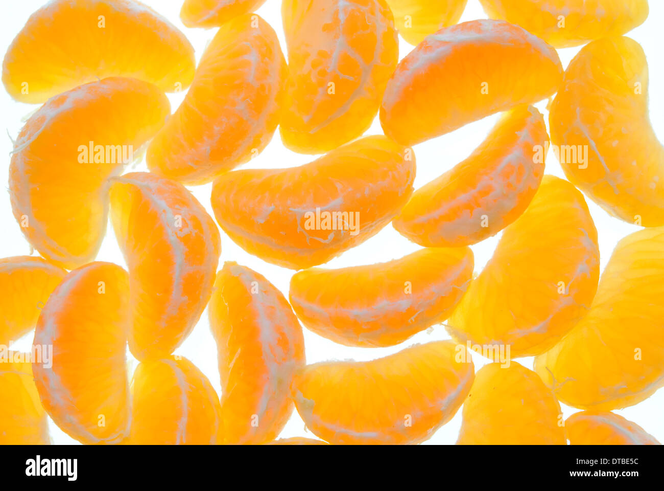 segments of a tangerine isolated on white background Stock Photo - Alamy