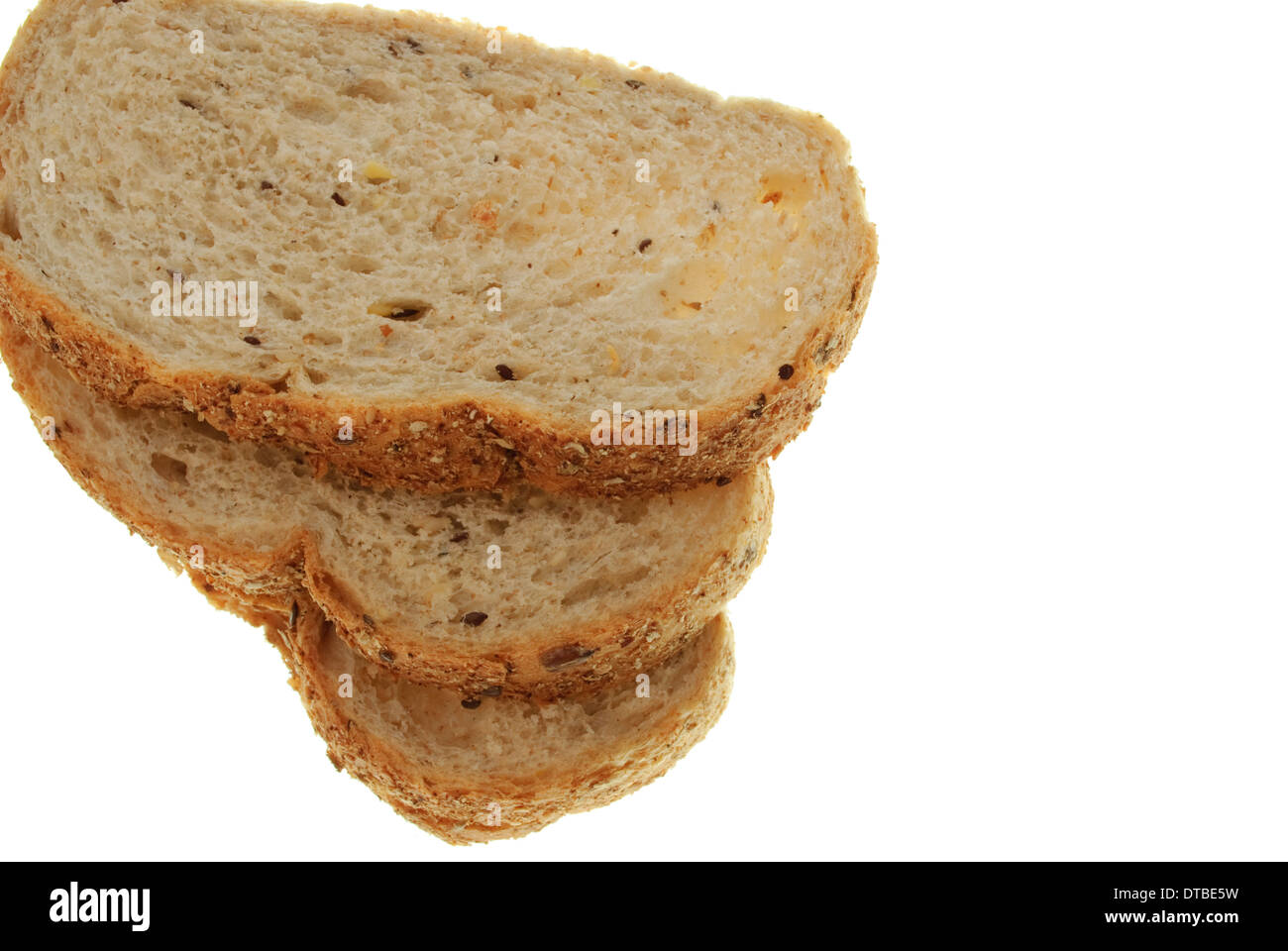 slices of bread isolated on white background Stock Photo - Alamy