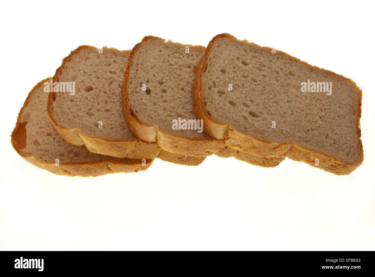 slices of bread isolated on white background Stock Photo - Alamy