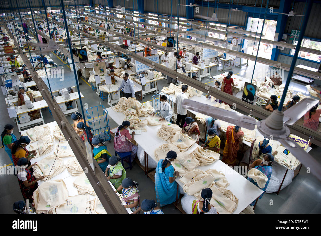 INDIA Miraj , textile factory Esteam produce fair trade cotton bags ...