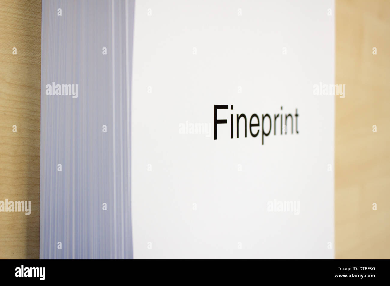 Fineprint hi-res stock photography and images - Alamy
