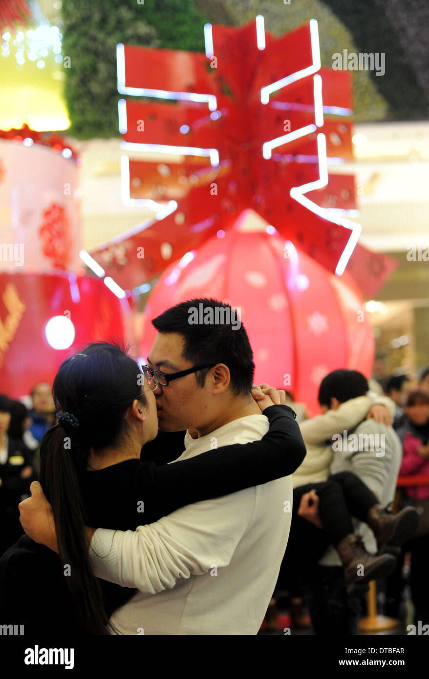 Shenyang, China's Liaoning Province. 14th Feb, 2014. A couple take part ...