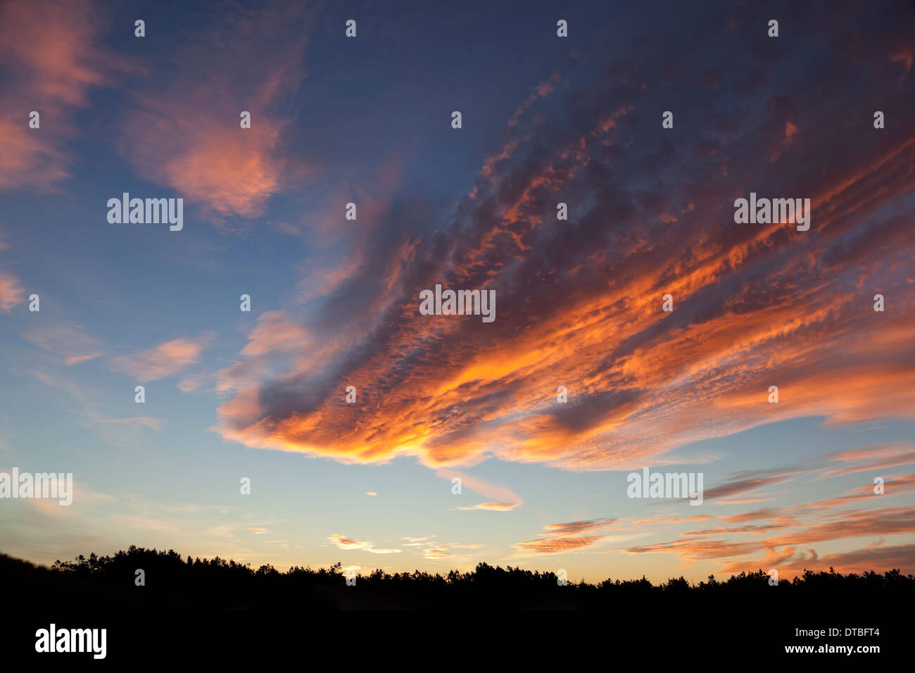Dawn in the sky in Denmark Stock Photo - Alamy