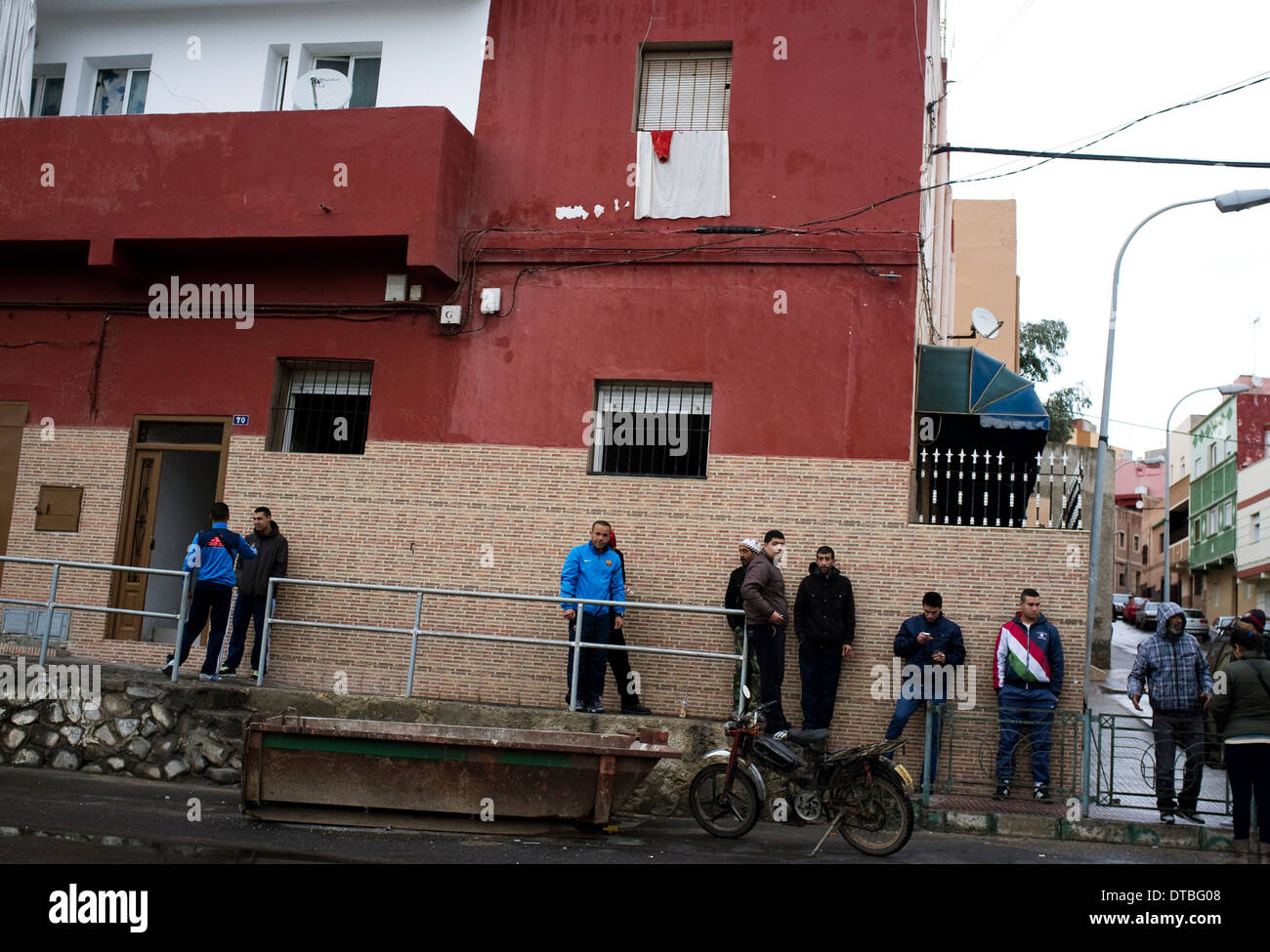 Islamic neighbourhood of Canada del Hidum in Melilla, Spain. poverty ...