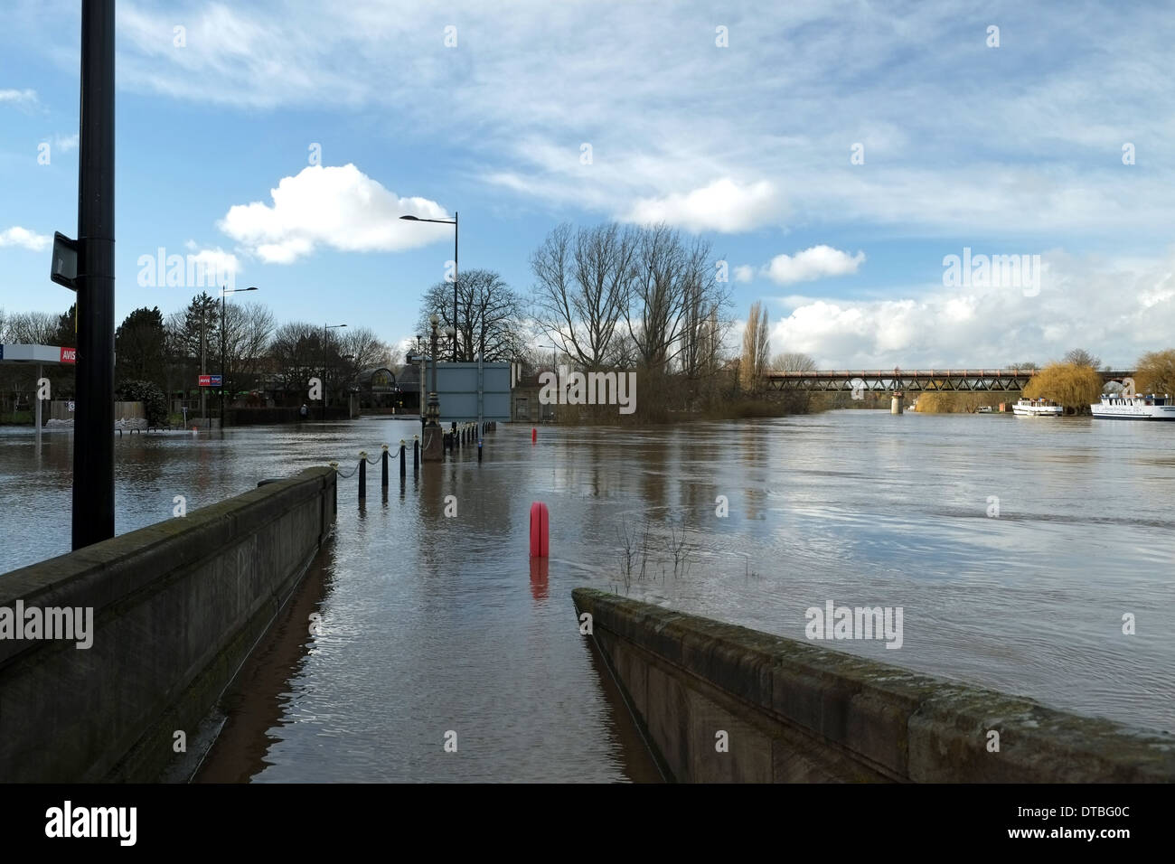 River Severn Worcester during Floods, 2014 Stock Photo - Alamy