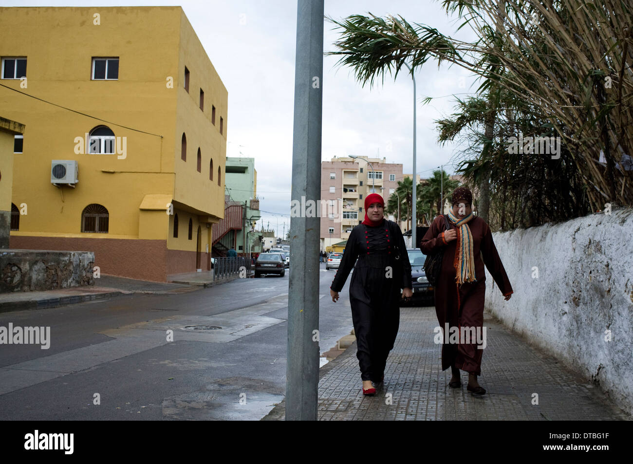 Islamic neighbourhood of Canada del Hidum in Melilla, Spain. poverty ...
