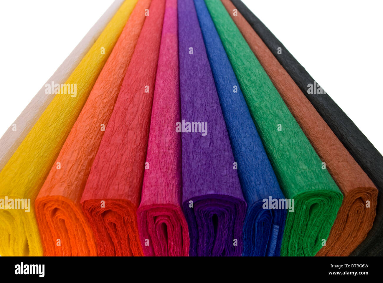 various color paper isolated on white Stock Photo - Alamy