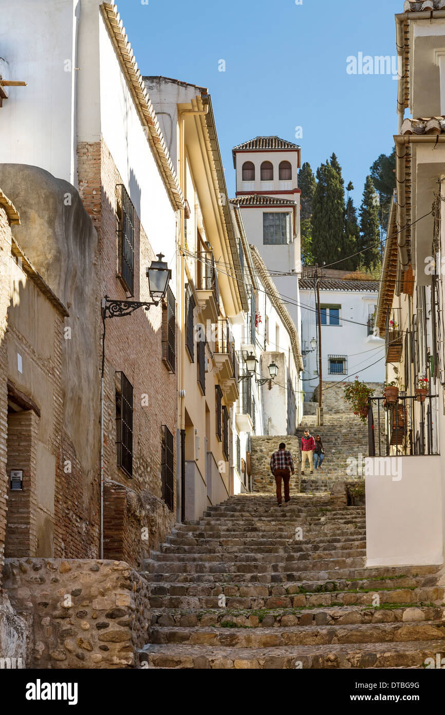 Artistic old town El Albaicin Granada Andalusia Spain Albaizin Stock ...