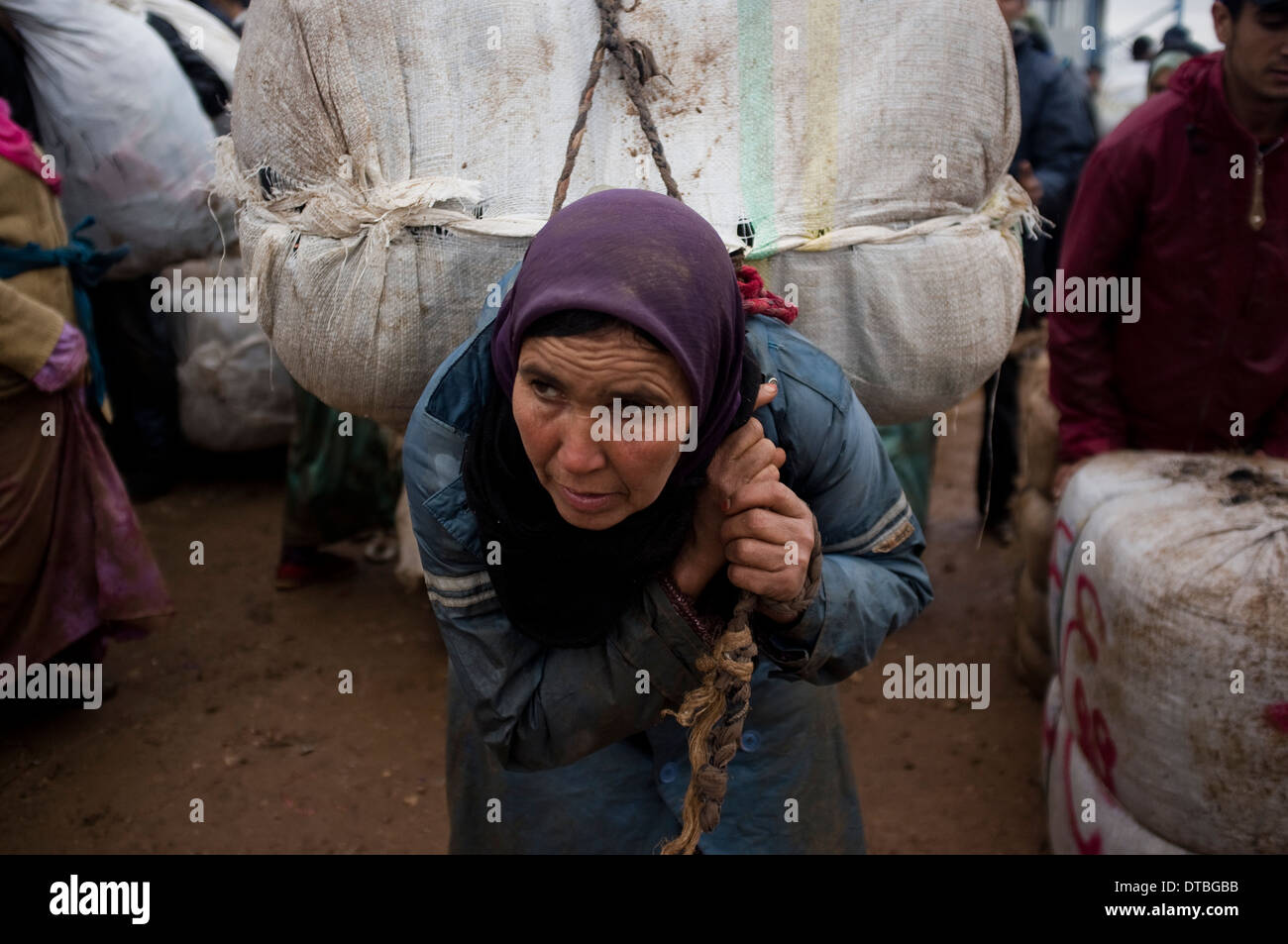 Smuggling in Melilla border. smuggler frontier Spain Morocco Moroccan ...