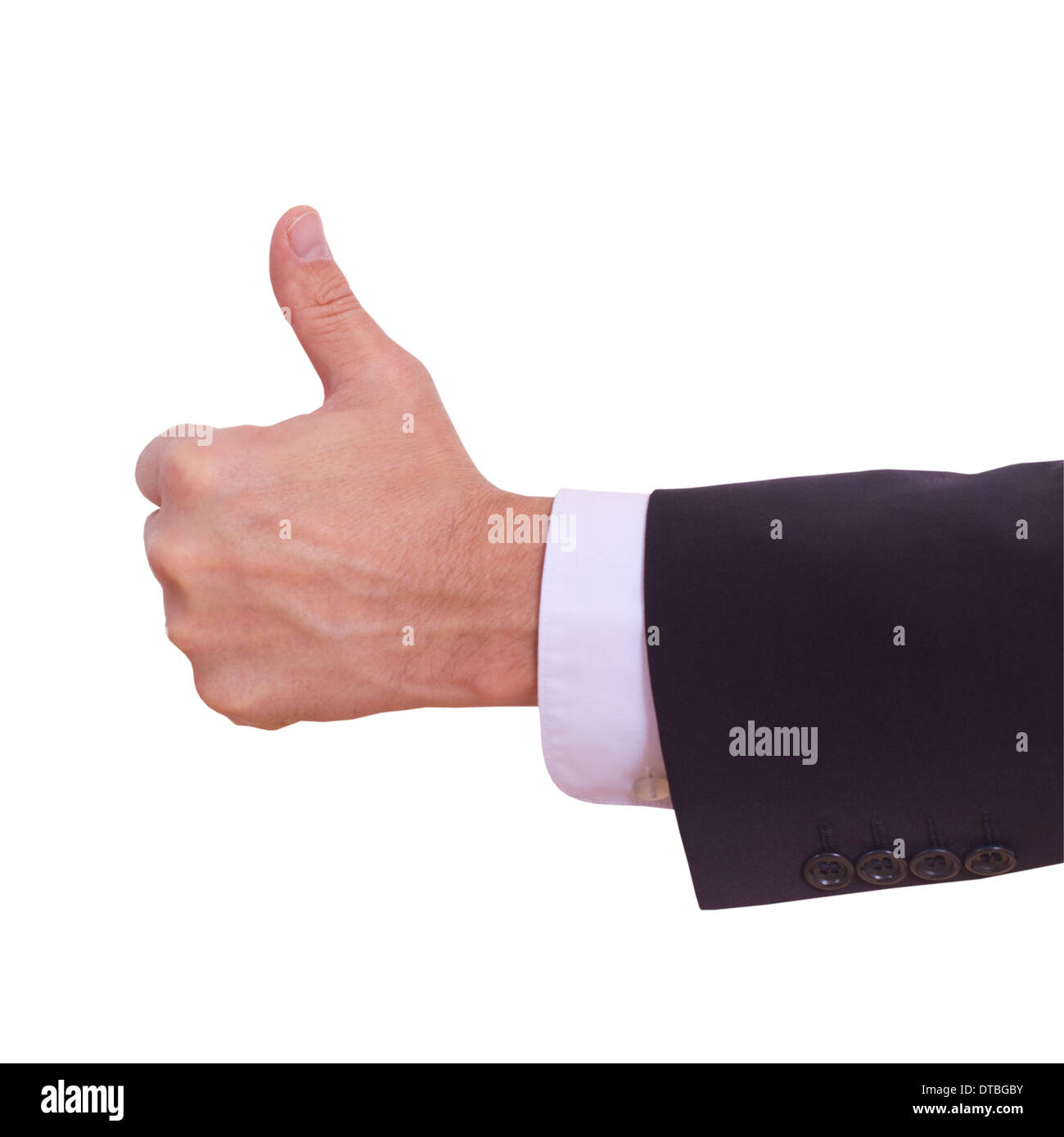 businessman showing hand sign of success, thumbs up, okay isolated ...
