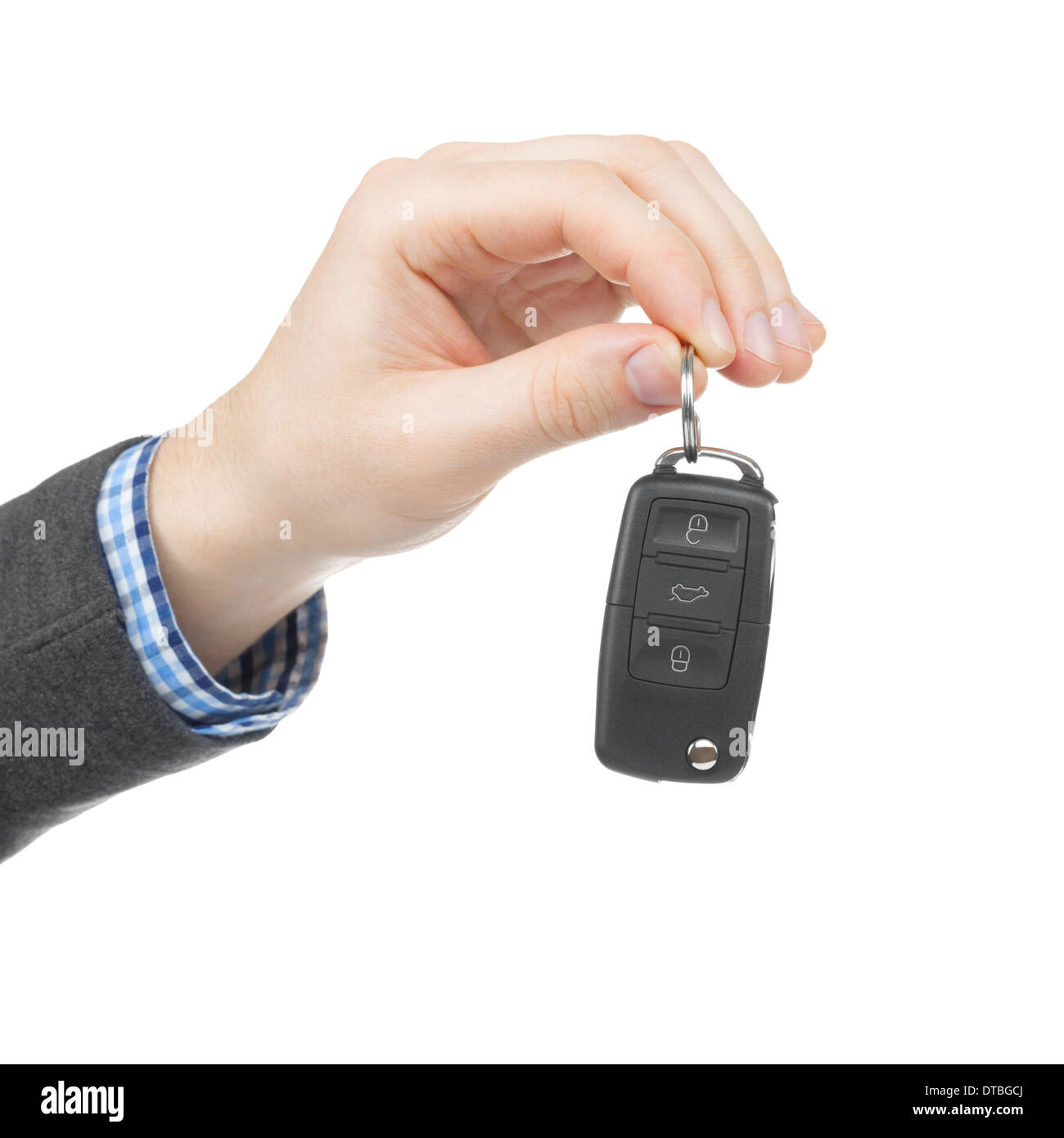 Male holding car keys Stock Photo - Alamy