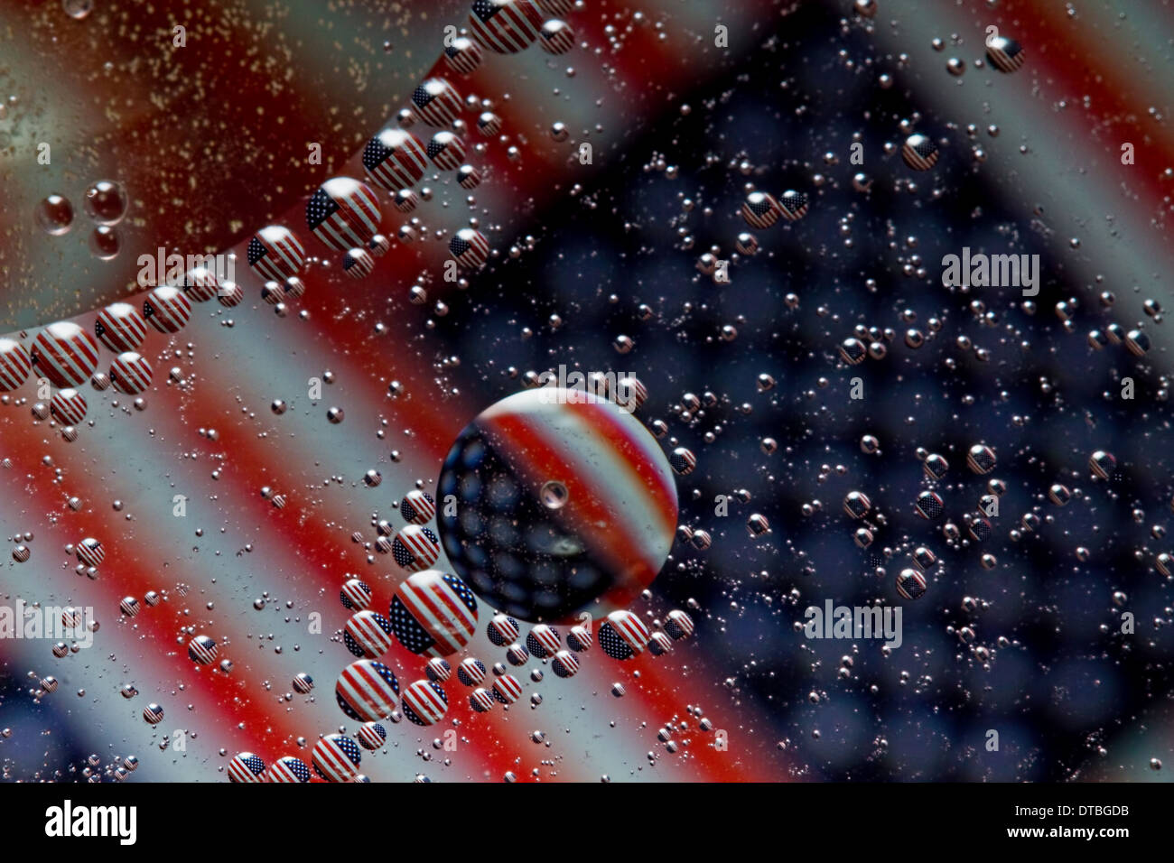 american flag in bubbles Stock Photo - Alamy