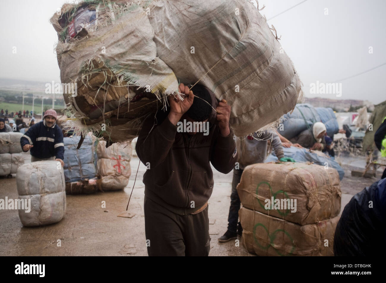 Smuggling in Melilla border. smuggler frontier Spain Morocco Moroccan ...