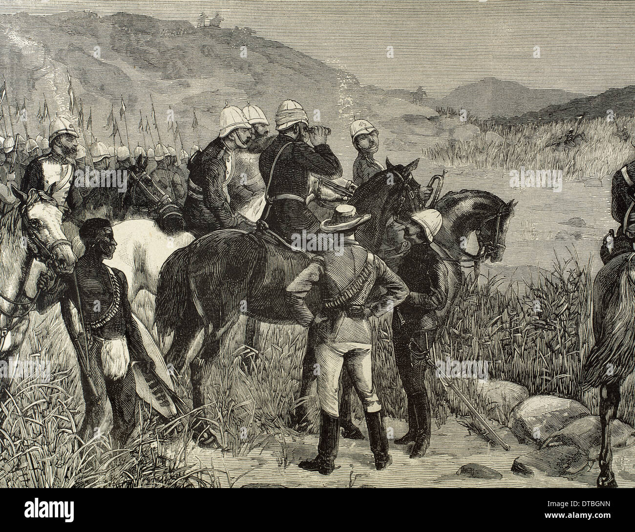Capture of Cetshwayo. Major Marter sights the Kraal, last refuge of the ...