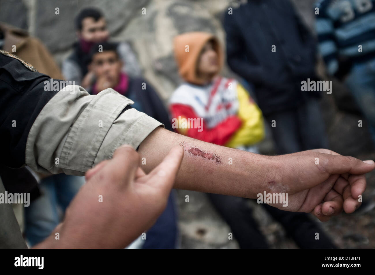 Moroccan homeless street children in Melilla, Spain. poverty kid ...