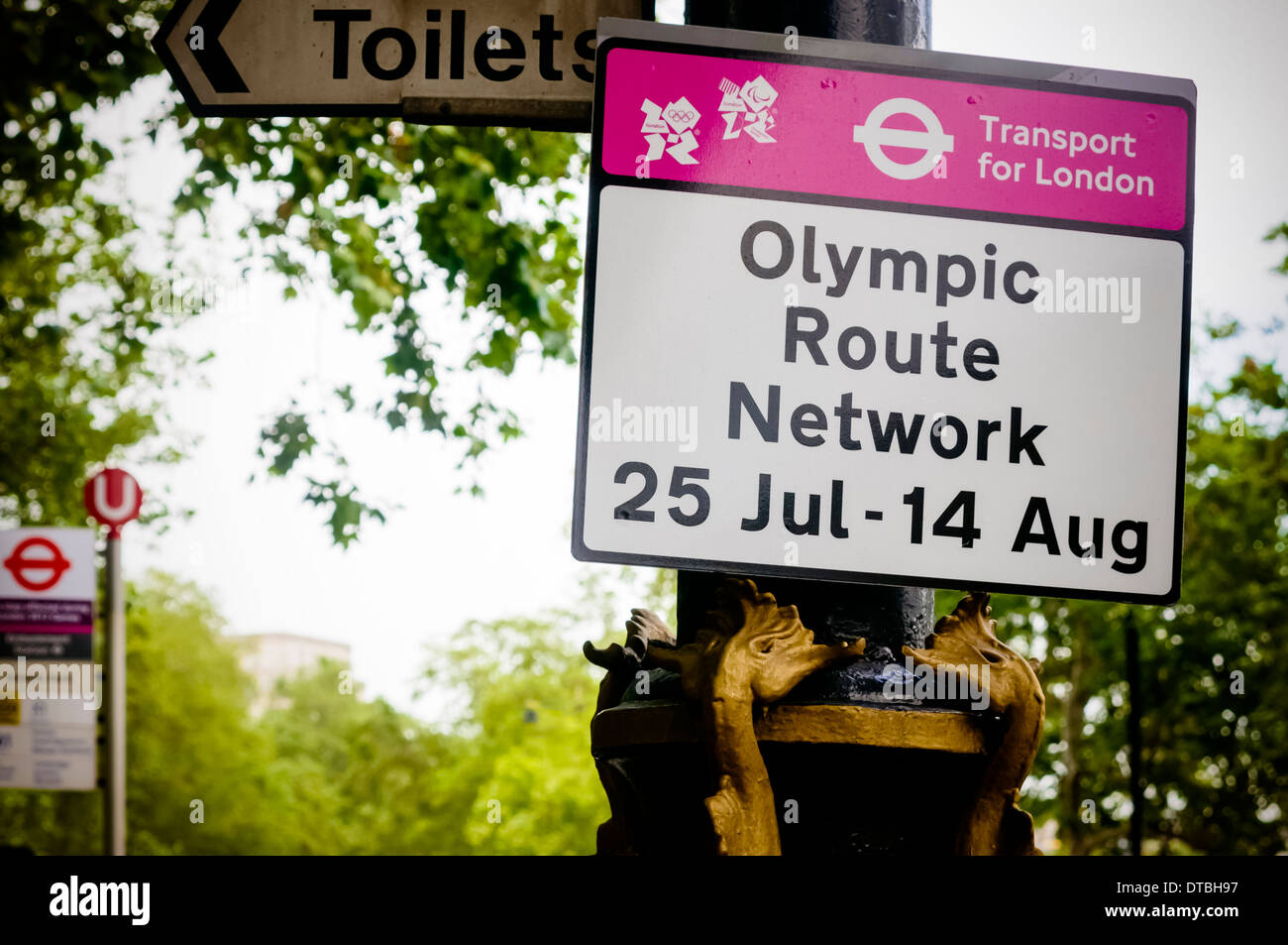 Olympic Route Network Road Signs Stock Photo - Alamy