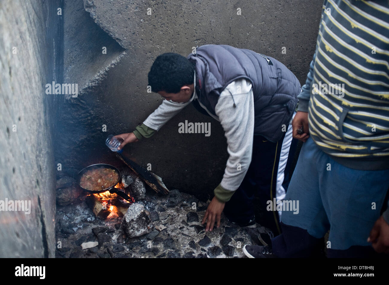 Moroccan homeless street children in Melilla, Spain. poverty kid ...