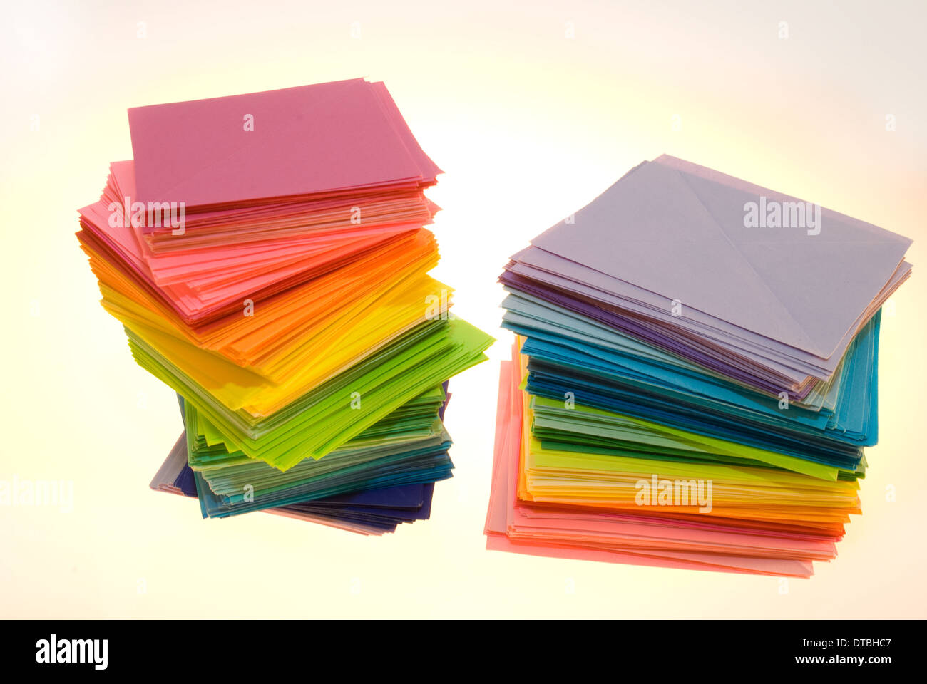 Various color shits of paper isolated on white background Stock Photo ...
