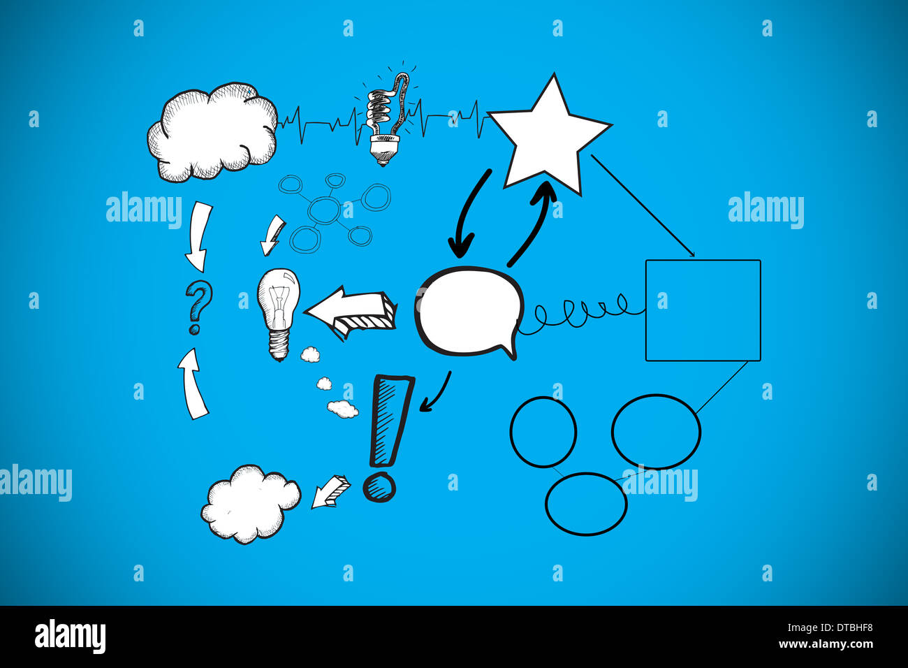 Composite image of idea flowchart doodle Stock Photo - Alamy