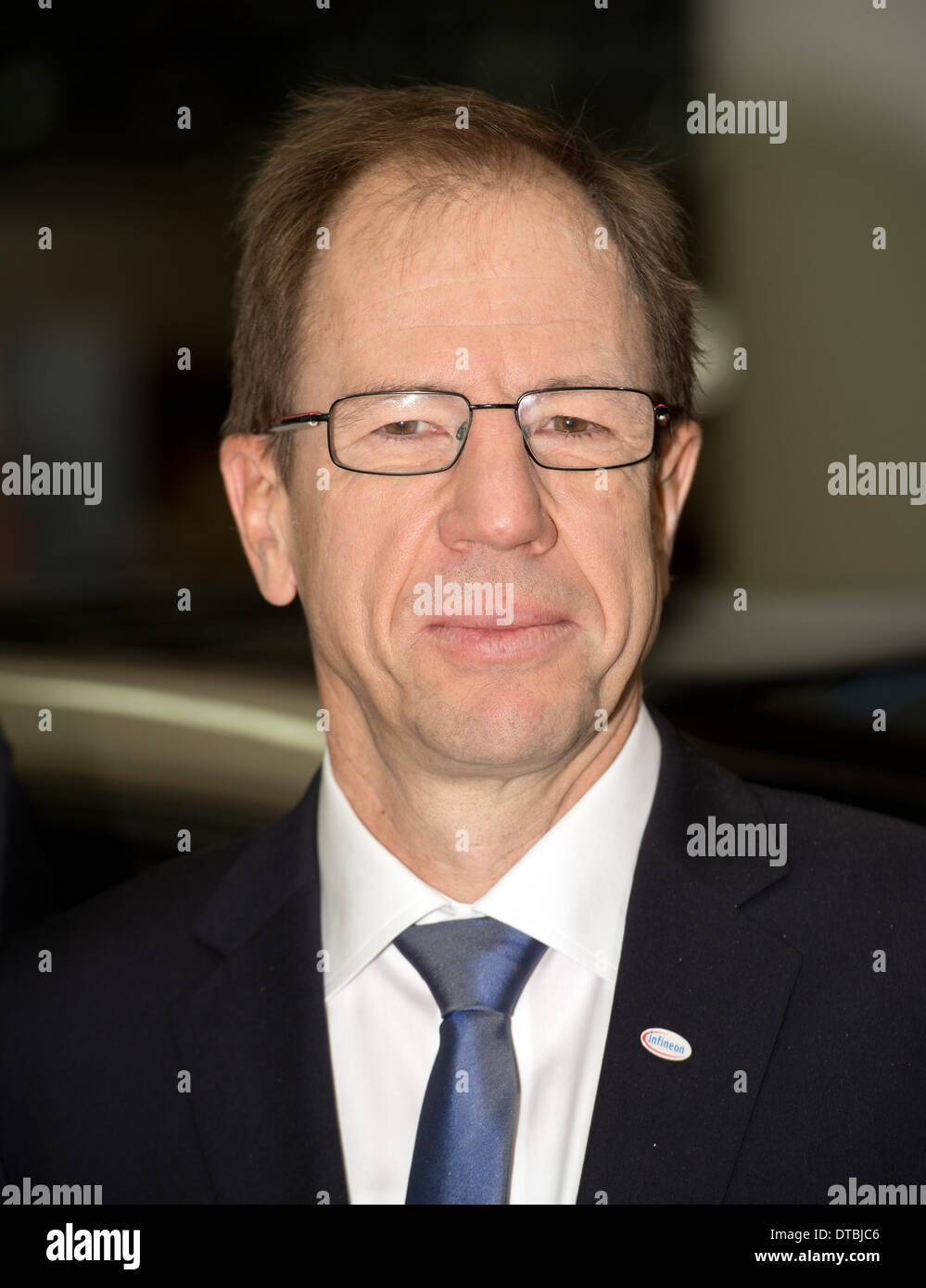 Munich, Germany. 13th Feb, 2014. Reinhard Ploss, CEO of chip ...