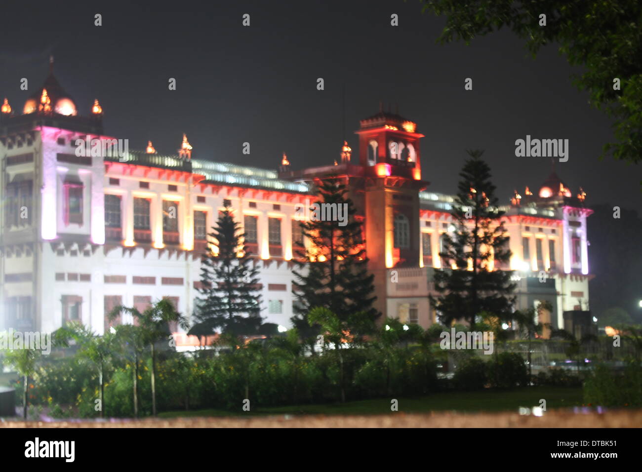 Patna Museum, Patna, Bihar, India, February 14th 2014. Patna Museum lit ...
