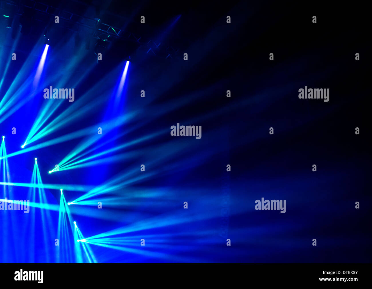 Blue stage light, abstract background, illuminated dance club, night ...