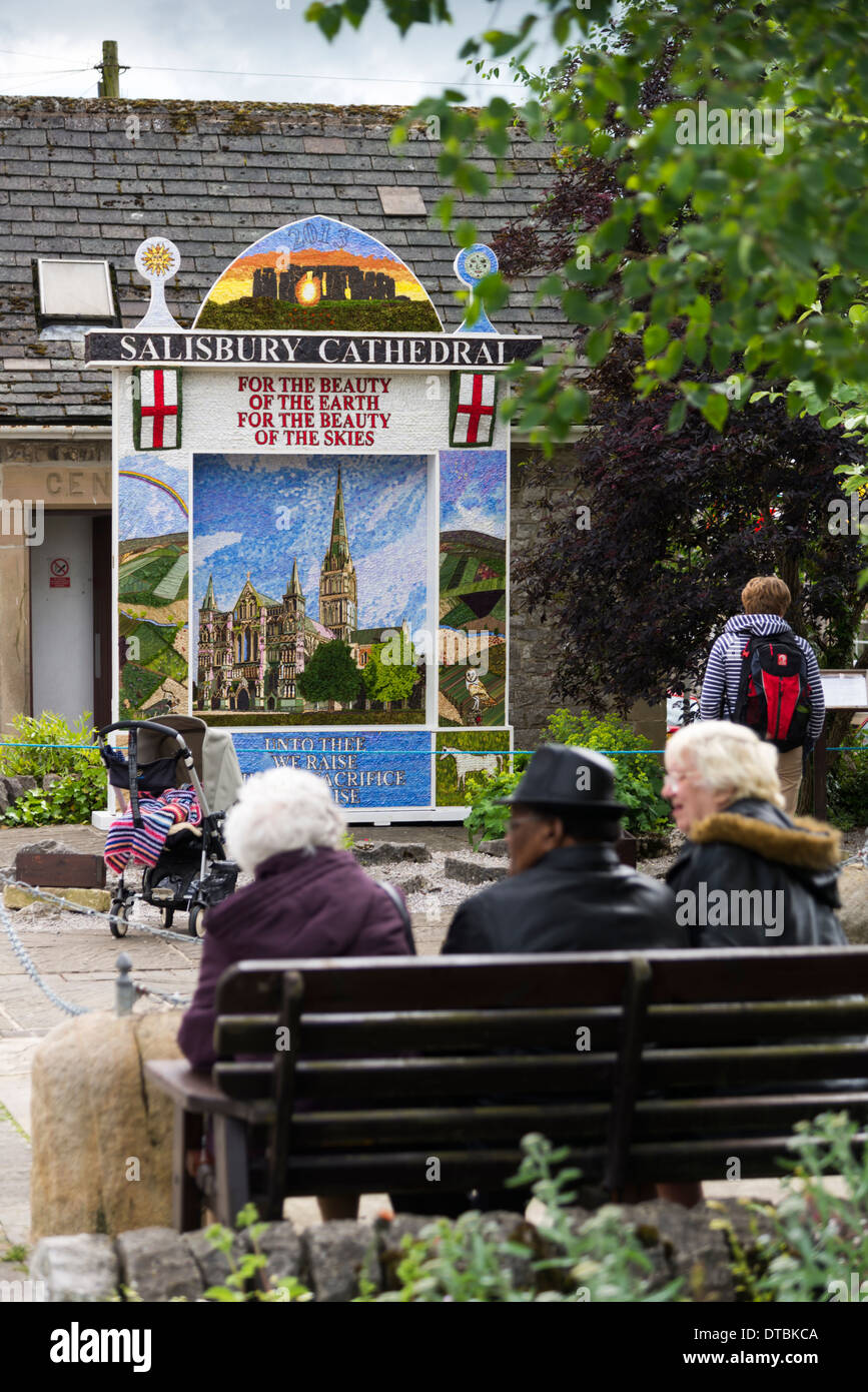 Tideswell village in the Peak District holds it Well dressing event ...