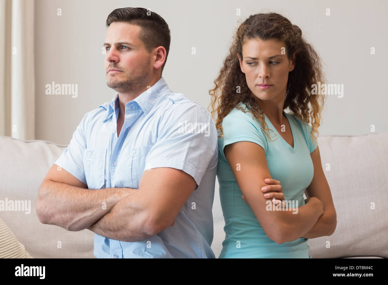 Couple having an argument Stock Photo - Alamy