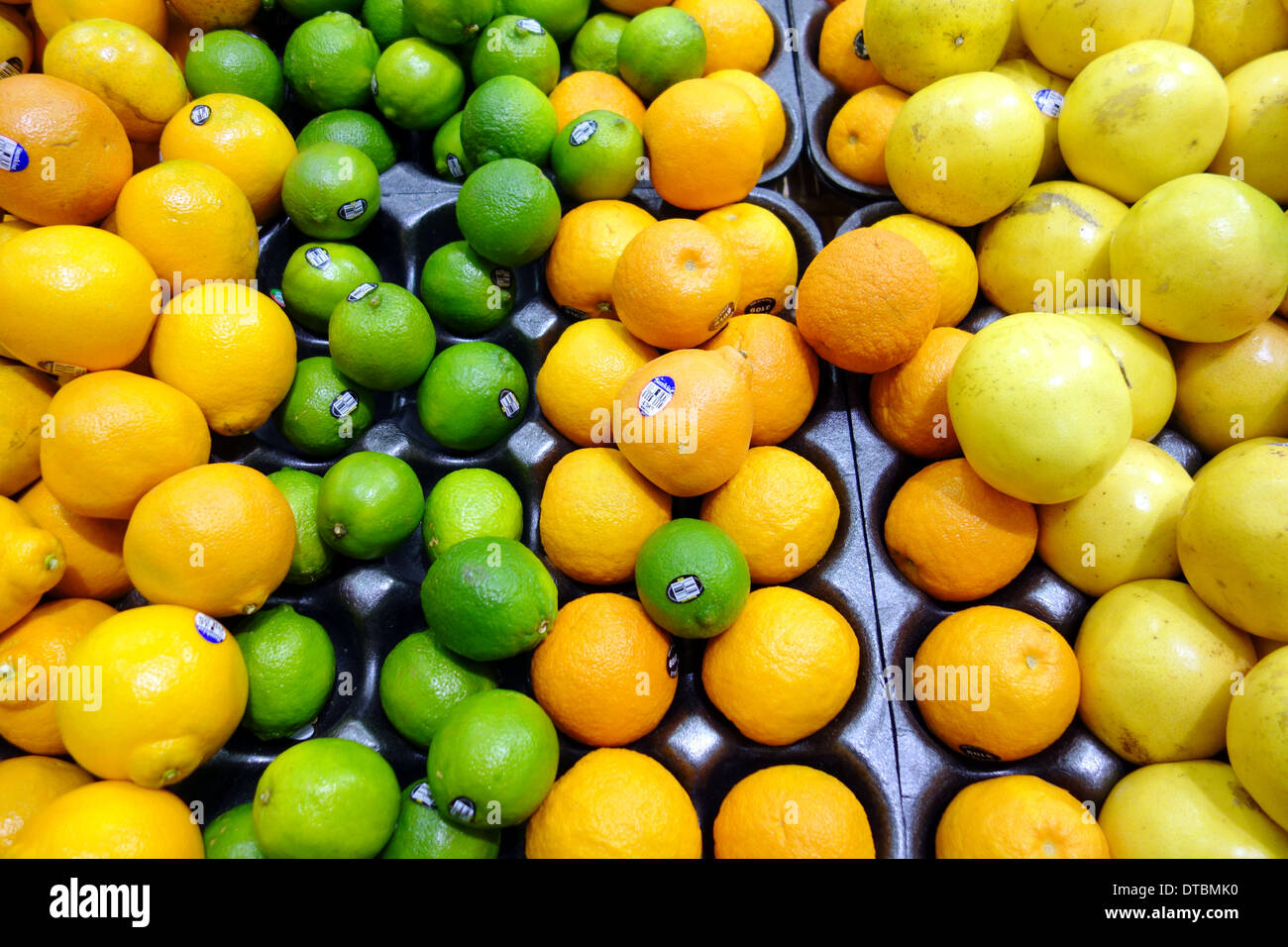 Citrus selection in a supermarket shelf in Toronto, Canada Stock Photo ...