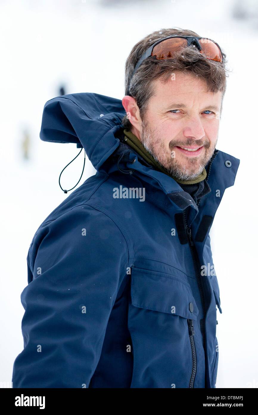 Verbier, Switzerland. 14th Feb, 2014. Crown Prince Frederik of Denmark ...