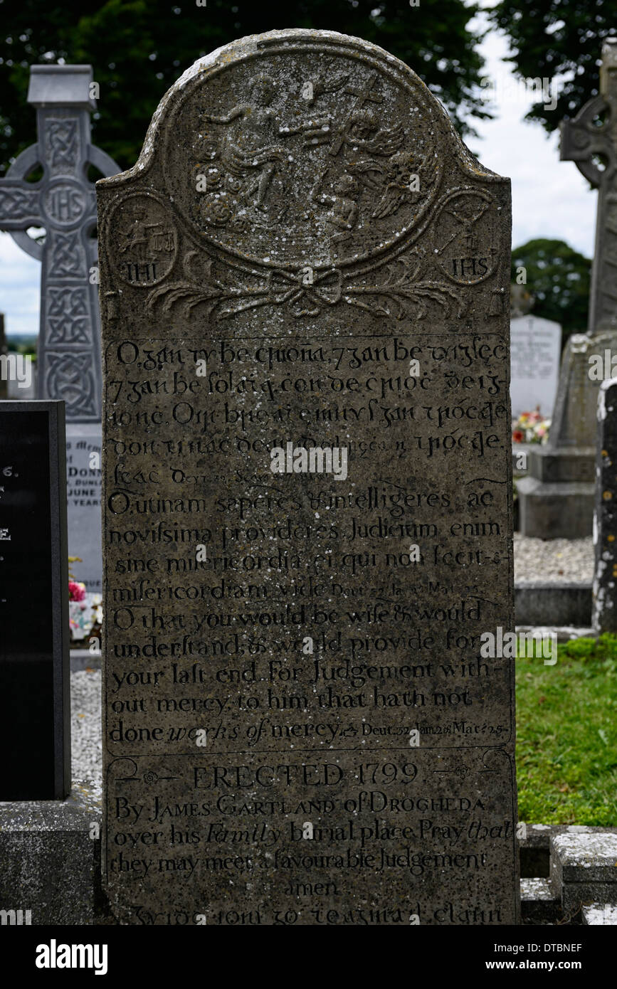 james gartland headstone grave tombstone 1799 Monasterboice graveyard ...