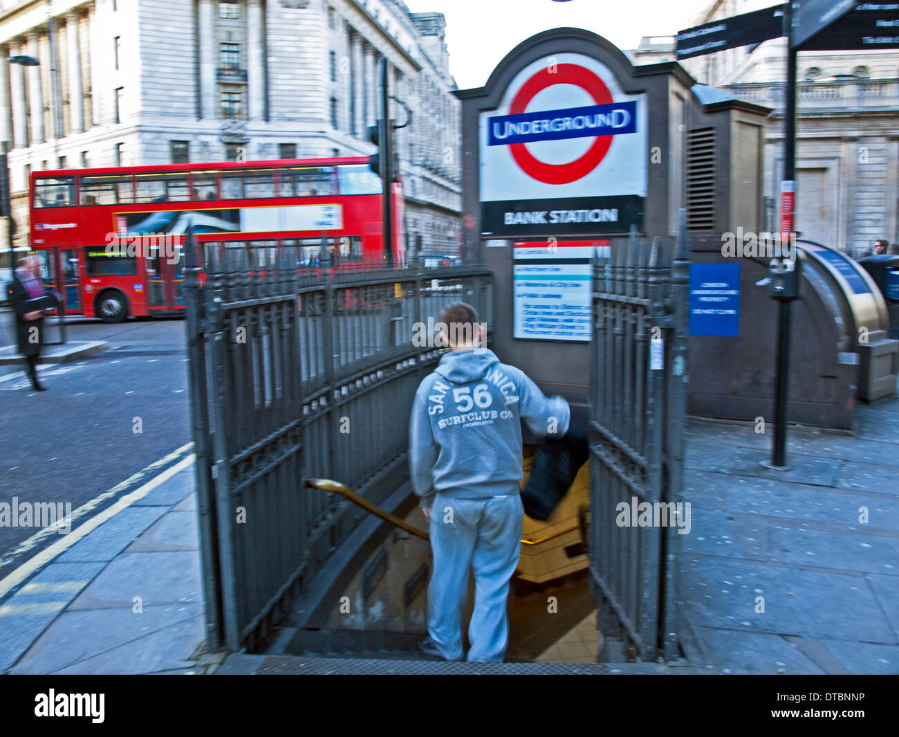 Bank station underground exit london hi-res stock photography and ...