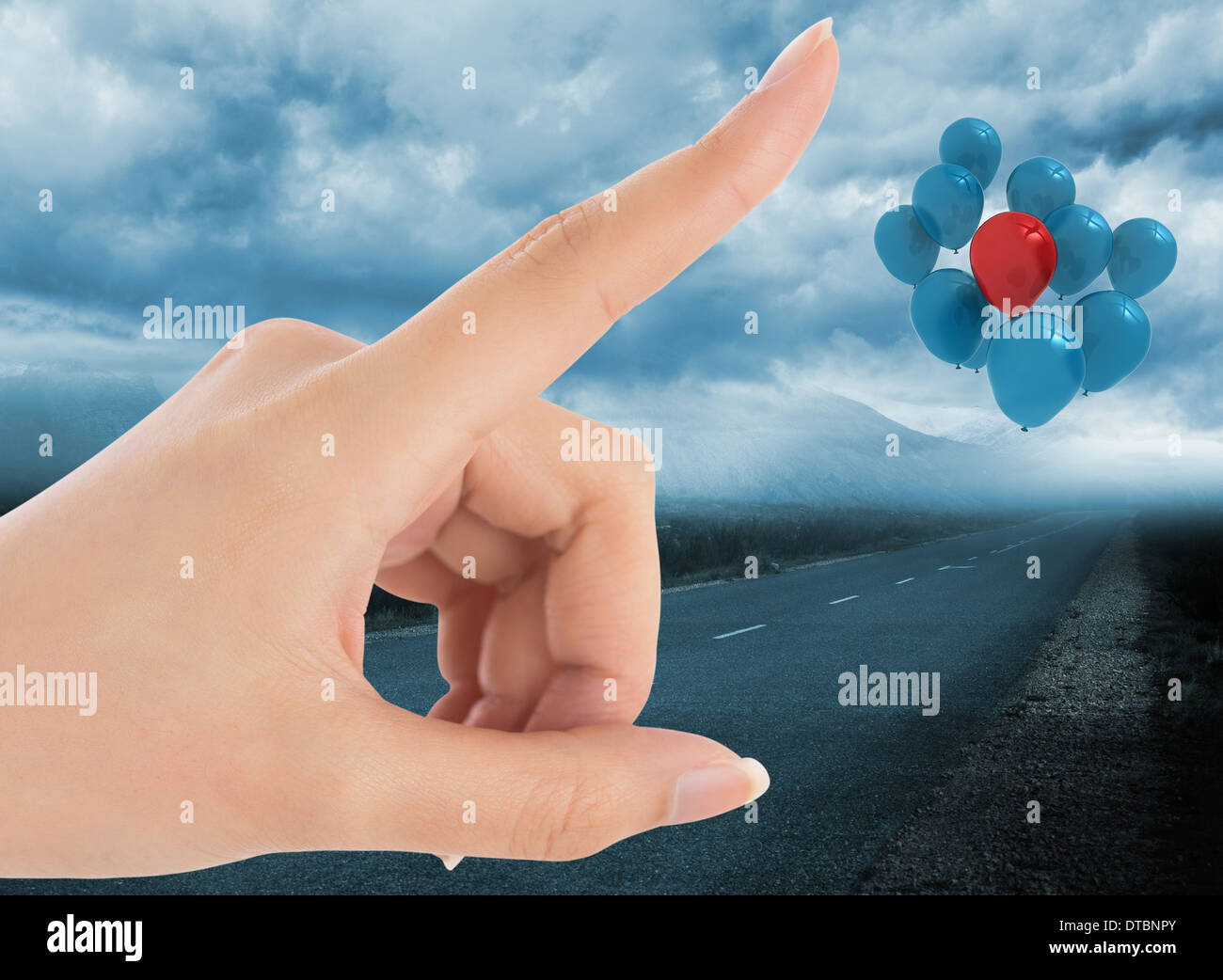Hand pointing forward hi-res stock photography and images - Alamy