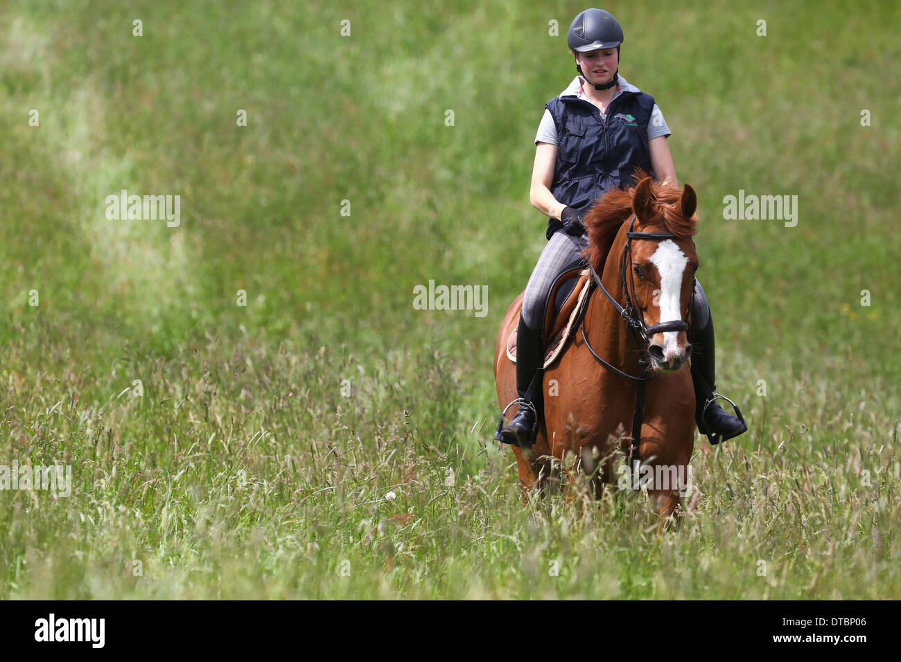 Woman doing a horse ride Stock Photo - Alamy
