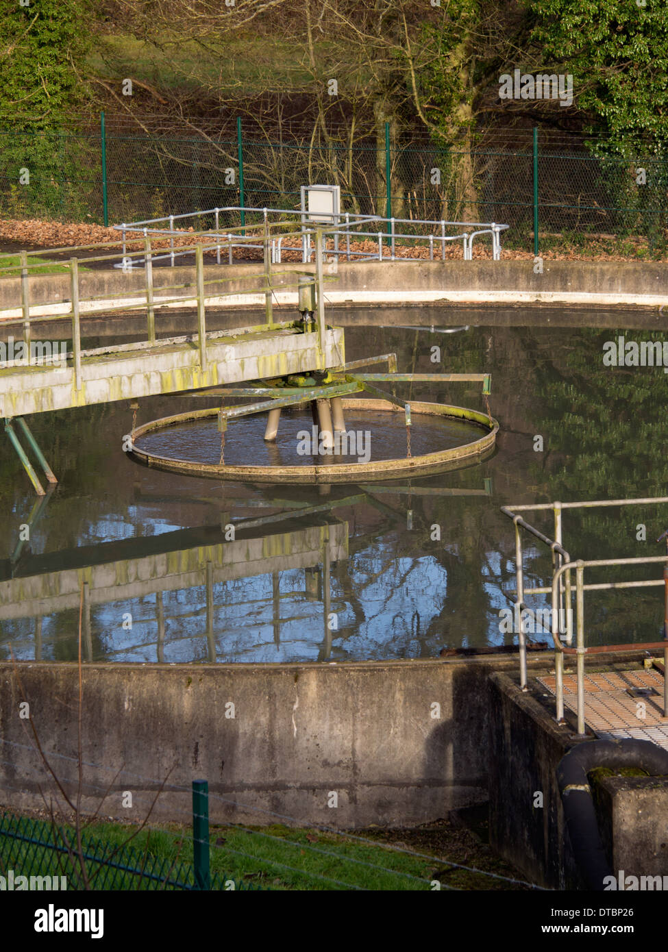 Sewage (human waste) treatment plant near Matlock,Derbyshire,UK Stock ...