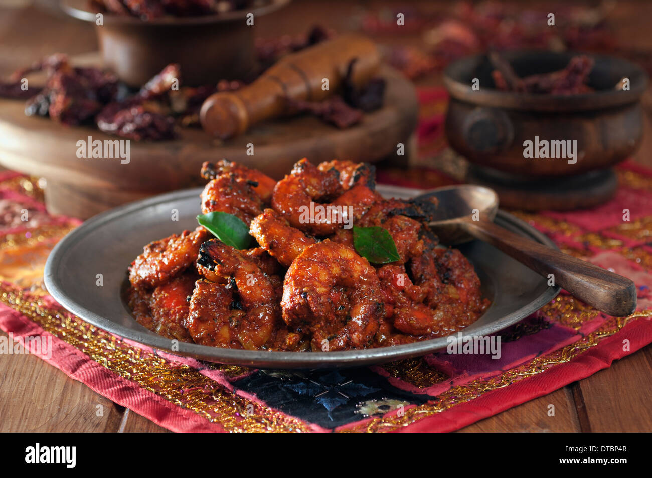 Prawns Balchao. Spicy Goan shrimp dish. Goa India Food Stock Photo - Alamy