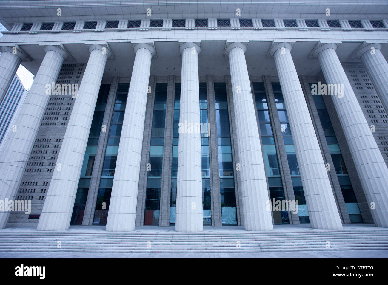 Pillars of masion building of Shanghai bank Stock Photo - Alamy
