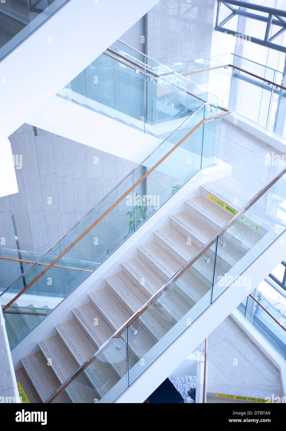 office stair with glass window Stock Photo - Alamy