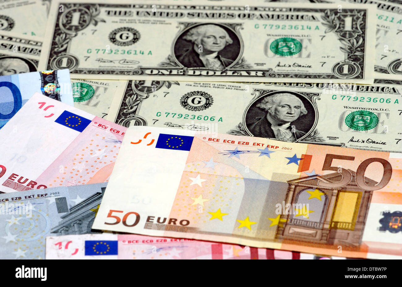 Dollar euro exchange rate hi-res stock photography and images - Alamy