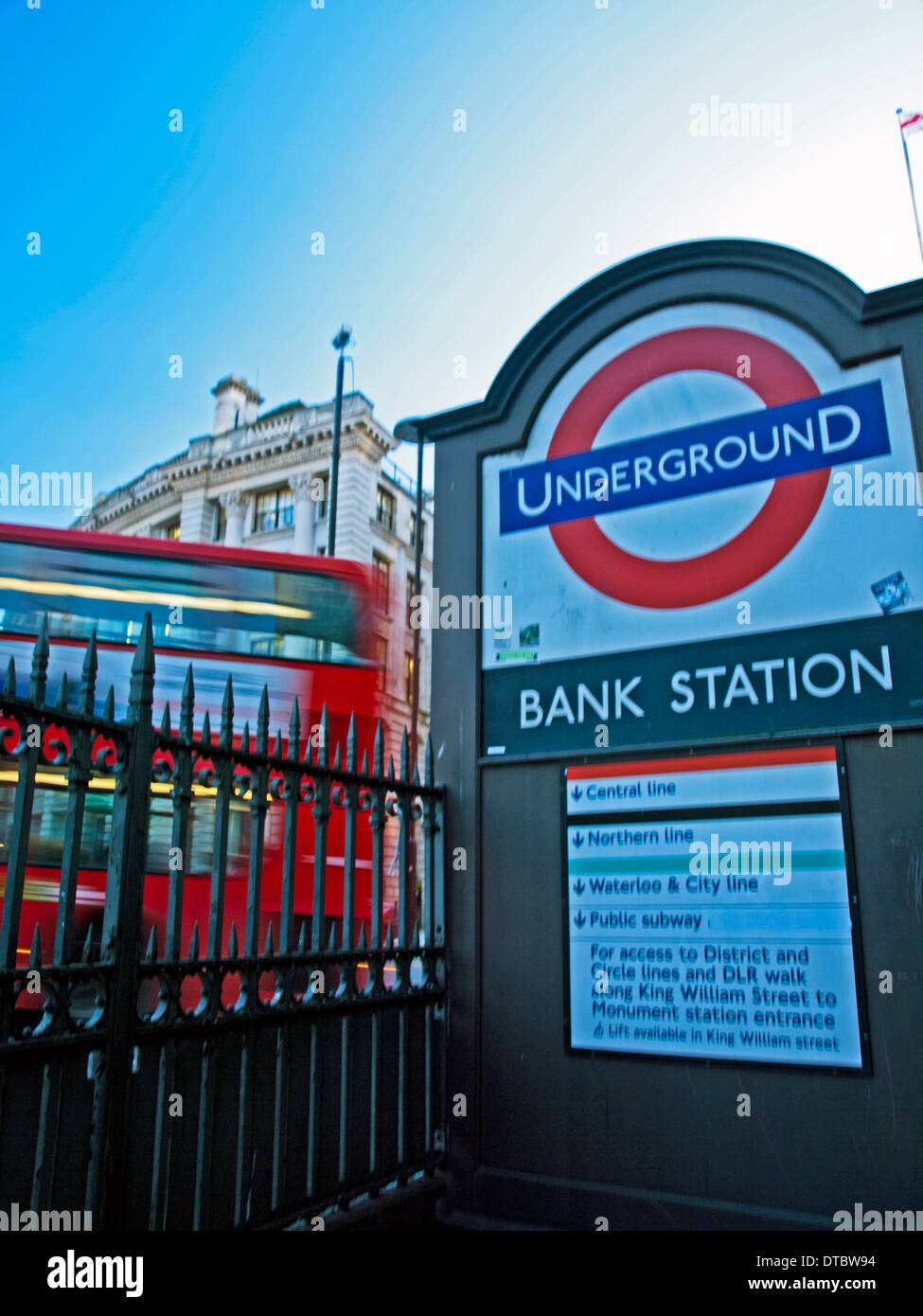 Bank station underground exit london hi-res stock photography and ...