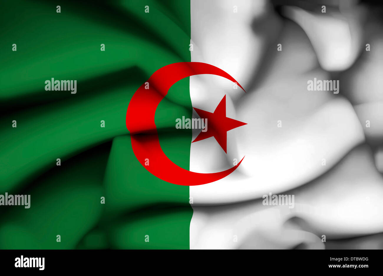 Algeria waving flag Stock Photo - Alamy