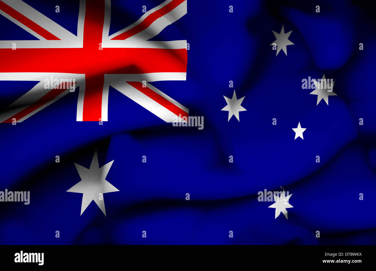 Australia waving flag Stock Photo - Alamy