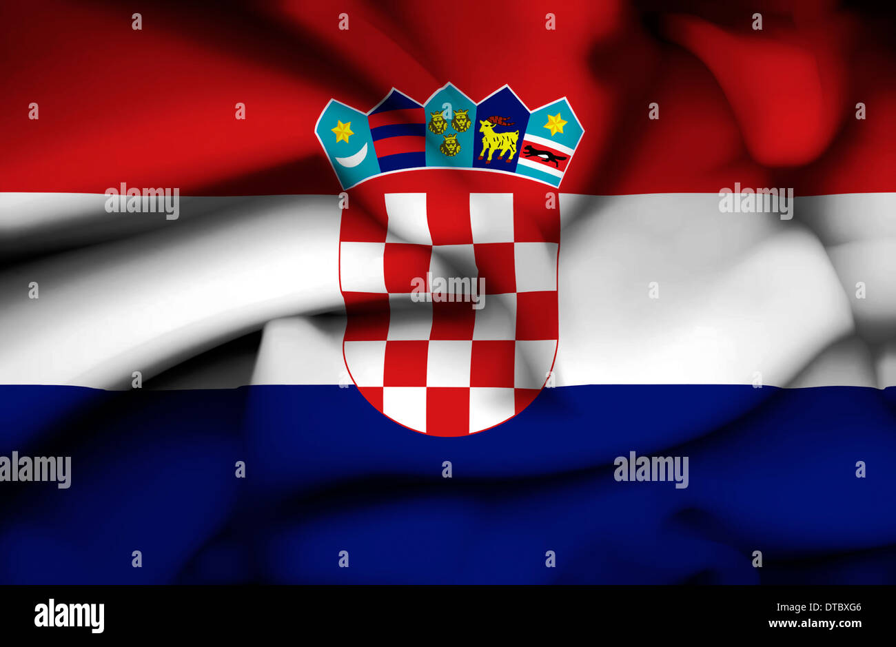 Croatia waving flag Stock Photo - Alamy
