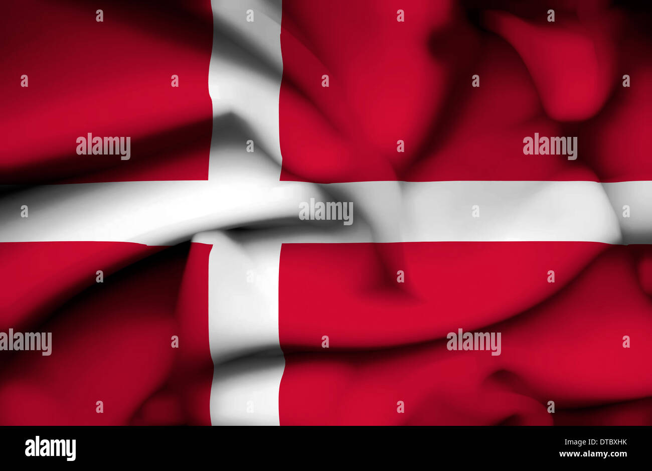Denmark waving flag Stock Photo - Alamy