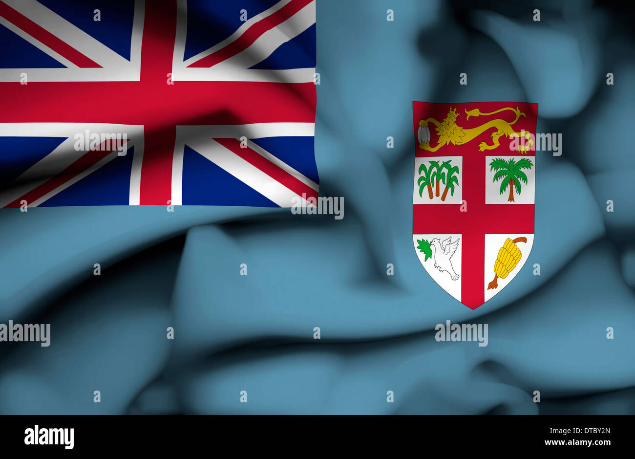 Fiji waving flag Stock Photo - Alamy