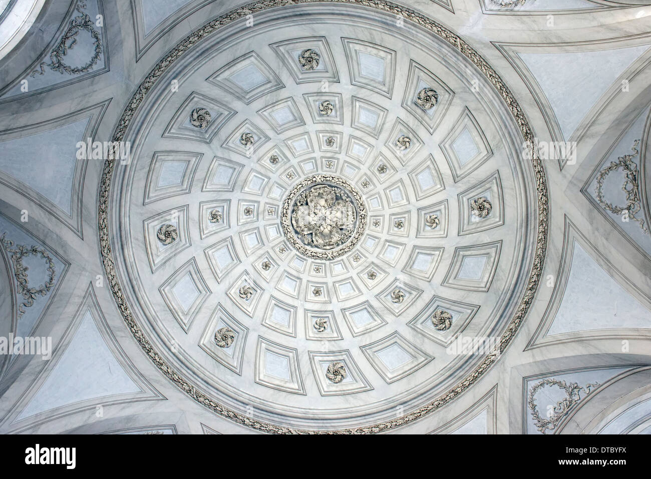 Ceiling octagonal hall on first floor Royal Palace Reggia di Caserta ...