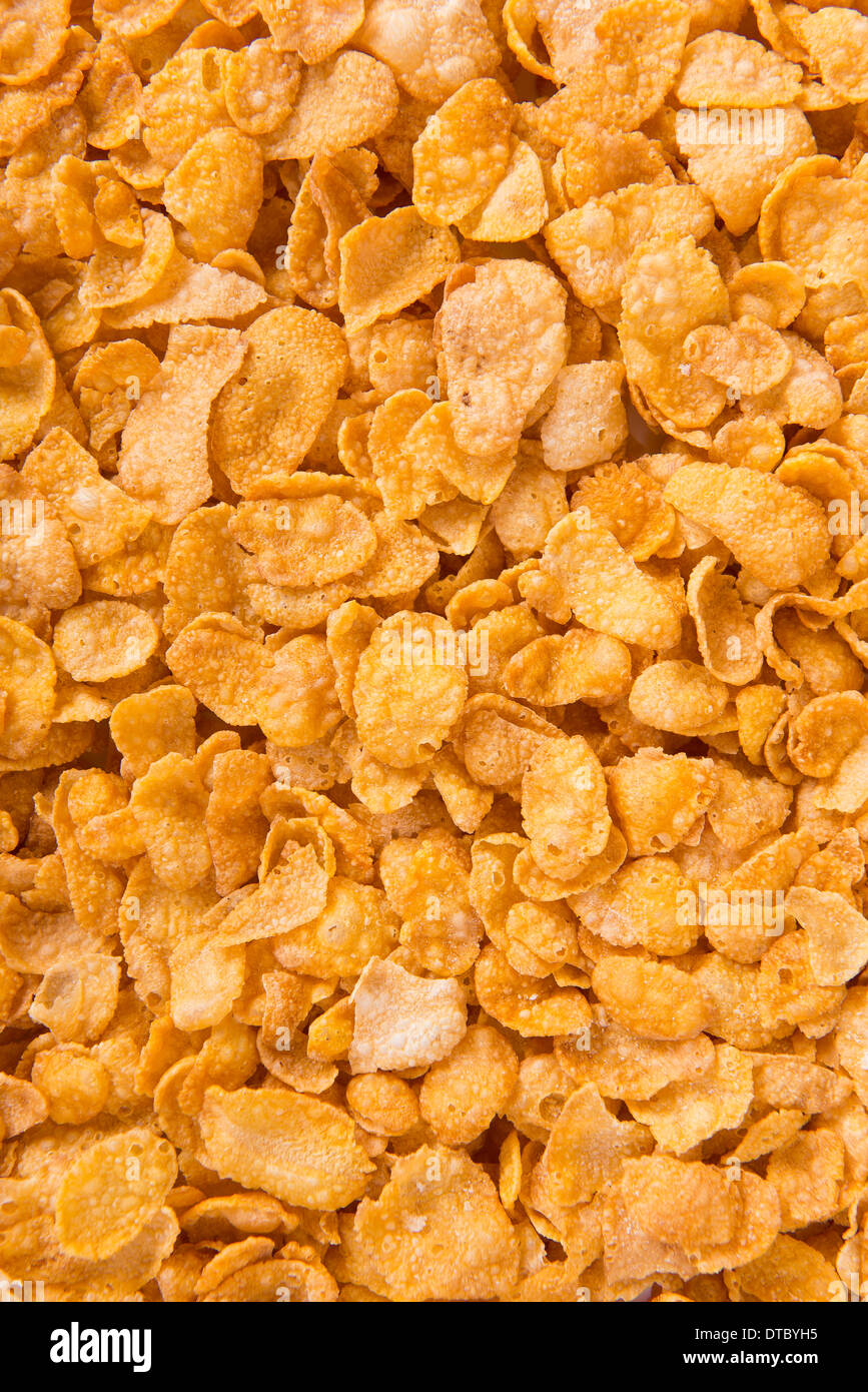 golden corn flakes. closeup, background Stock Photo - Alamy