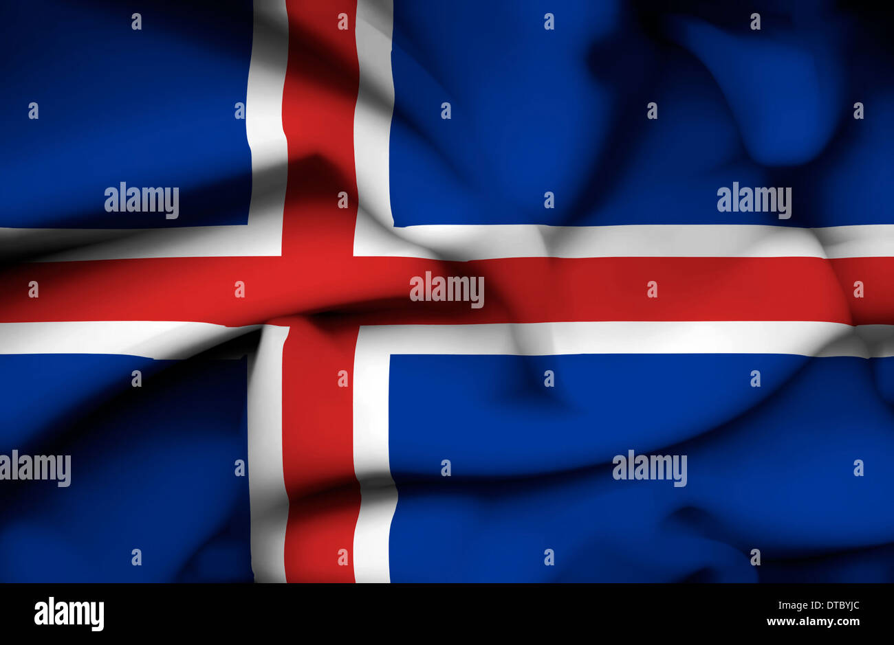 Iceland waving flag Stock Photo - Alamy