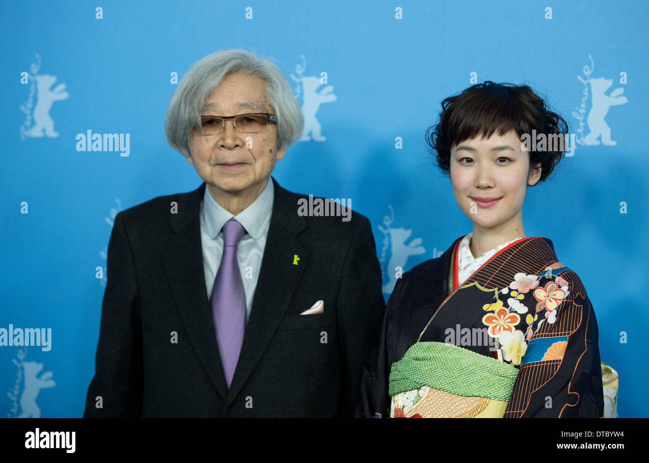 Berlin, Germany. 14th Feb, 2014. Japanese director Yoji Yamada (L) and ...