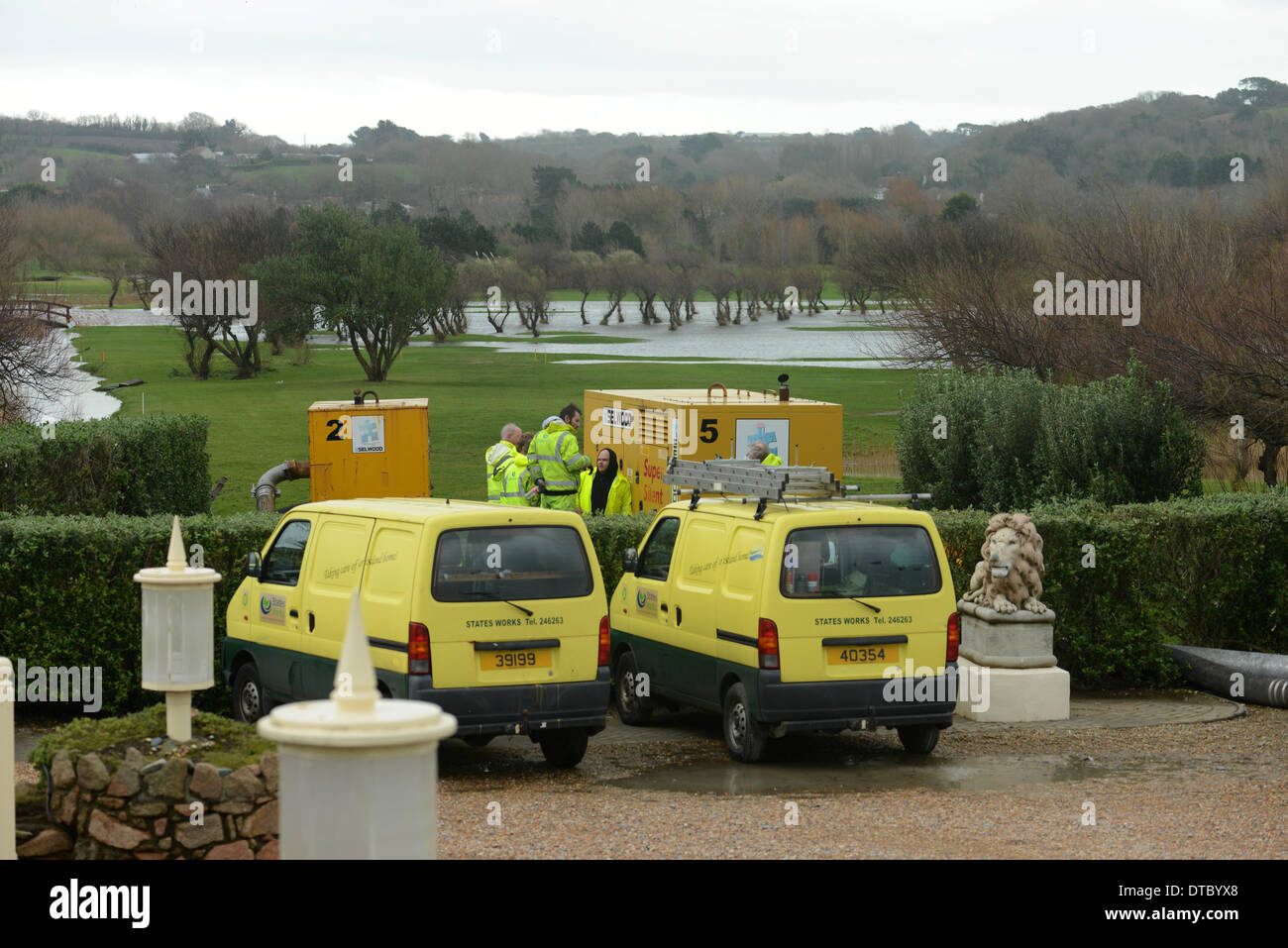 Vazon Coast Road, Vazon, Guernsey, Channel Islands. 14th February 2014 ...